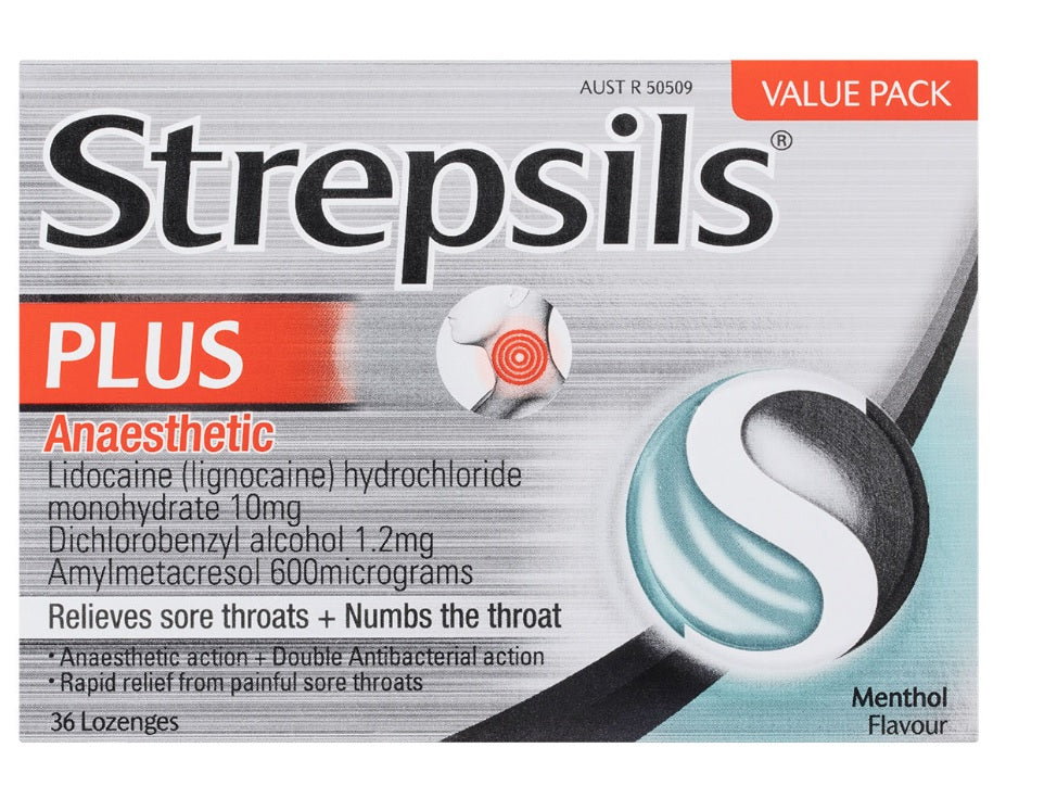 Strepsils Plus Anaesthetic 36 Lozenges | Zenith Pharmacy